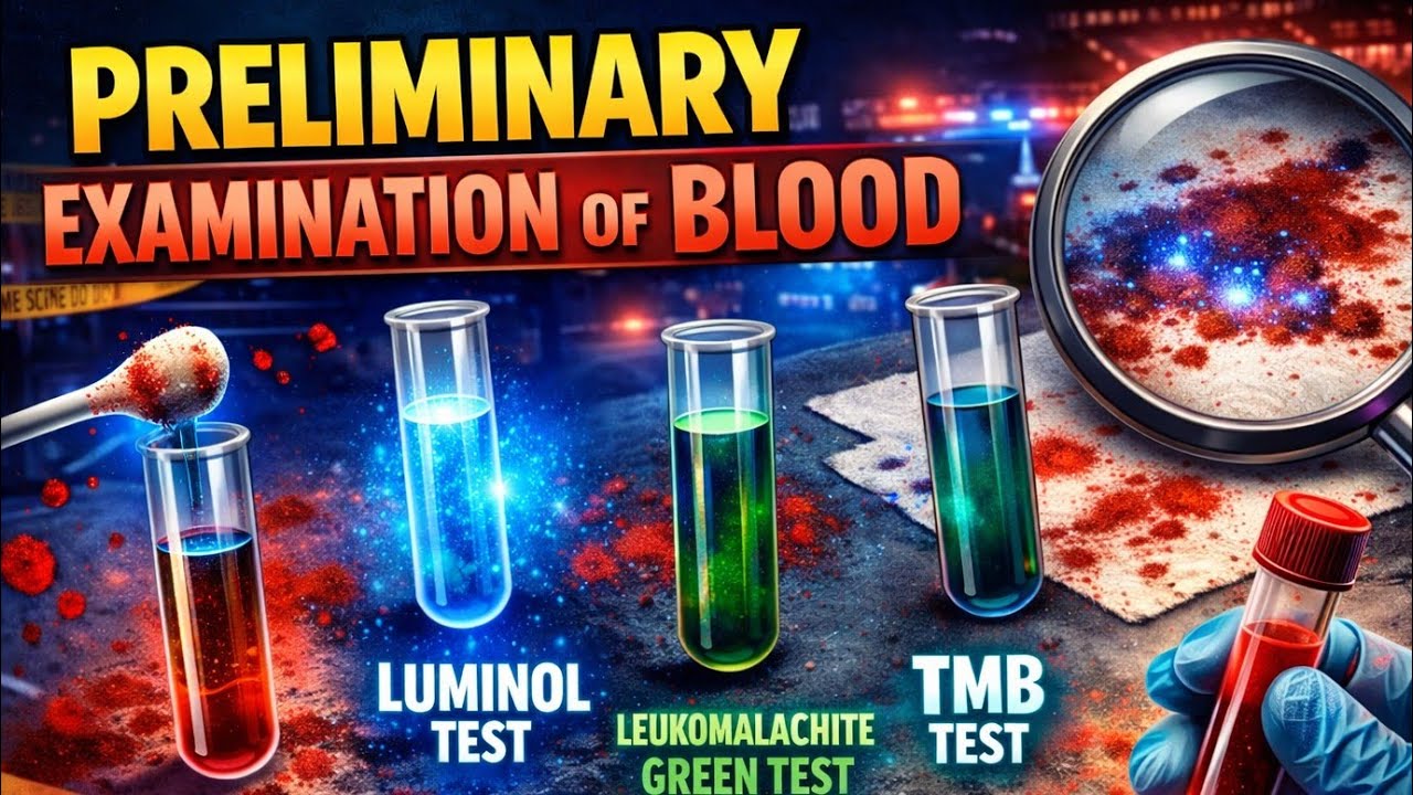 Preliminary examination of blood | presumptive tests| B.Sc / M.Sc / UGC ...