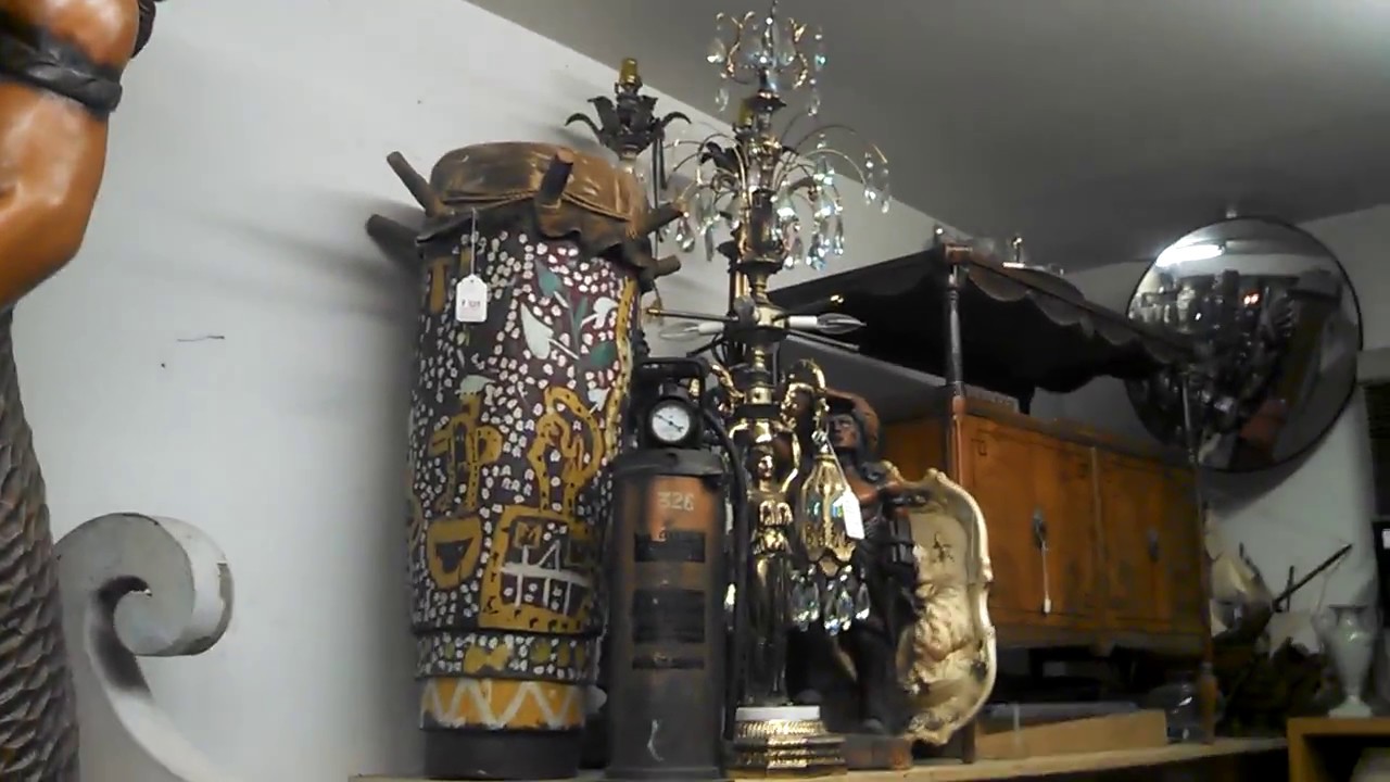 Hunting for vintage lights and fans in a pawn shop - YouTube