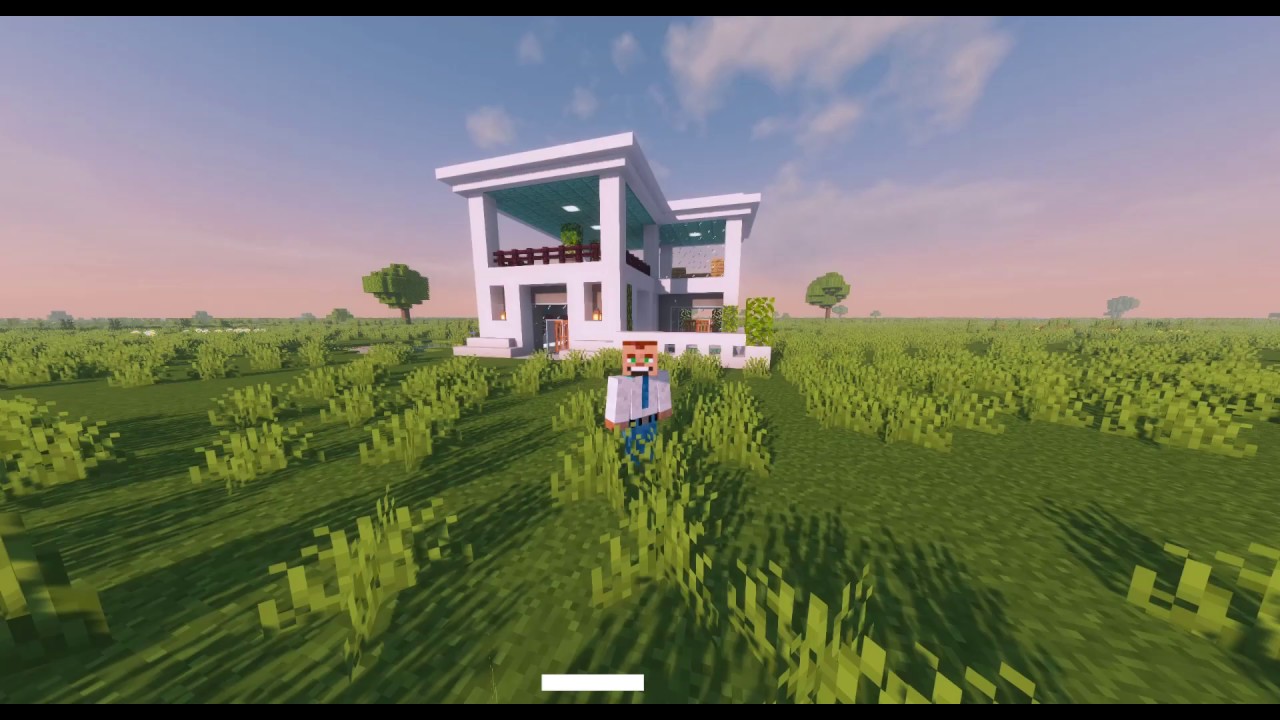 Minecraft - One Chunk Modern Mediterranian house - J4YZ3X - YouTube