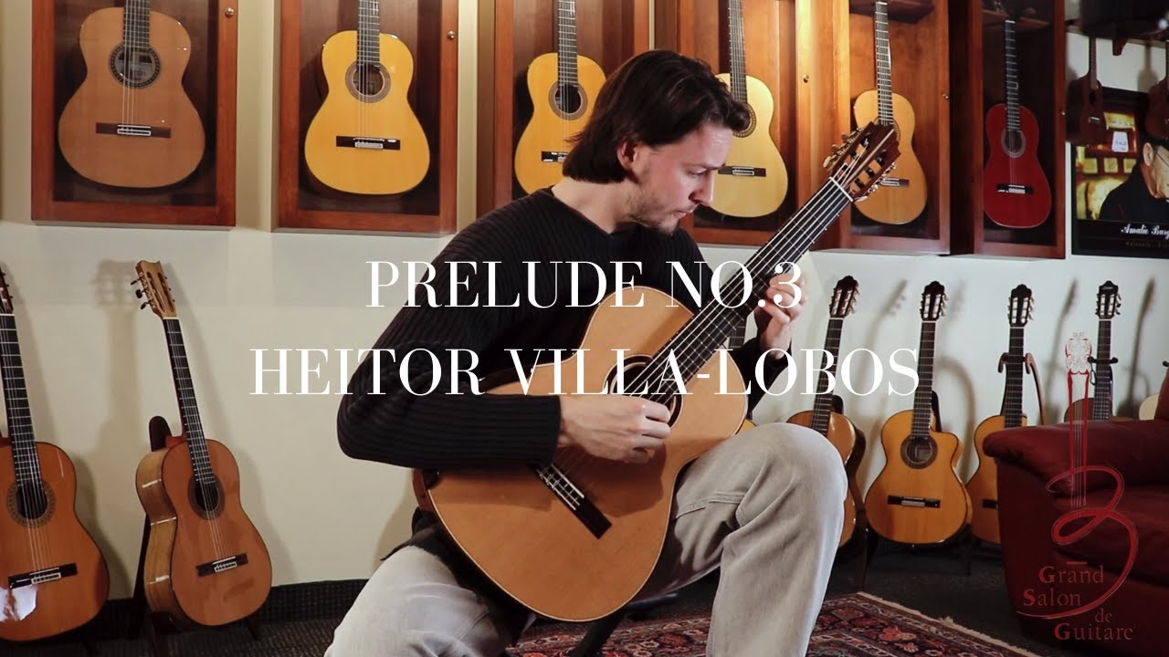 Heitor Villa-Lobos | Prelude No.3 on David Ryer 630mm Cedar Double Top ...