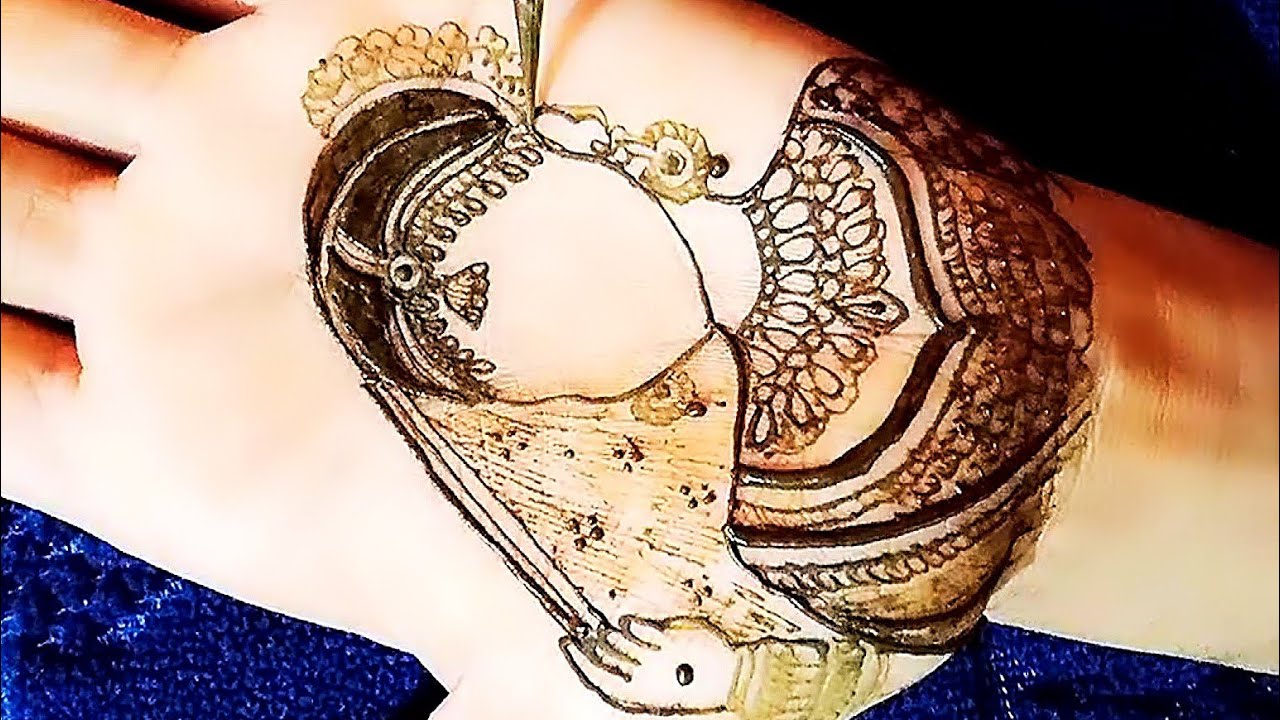 How to draw beautiful dulhan by henna // step by step dulhan mehndi ...