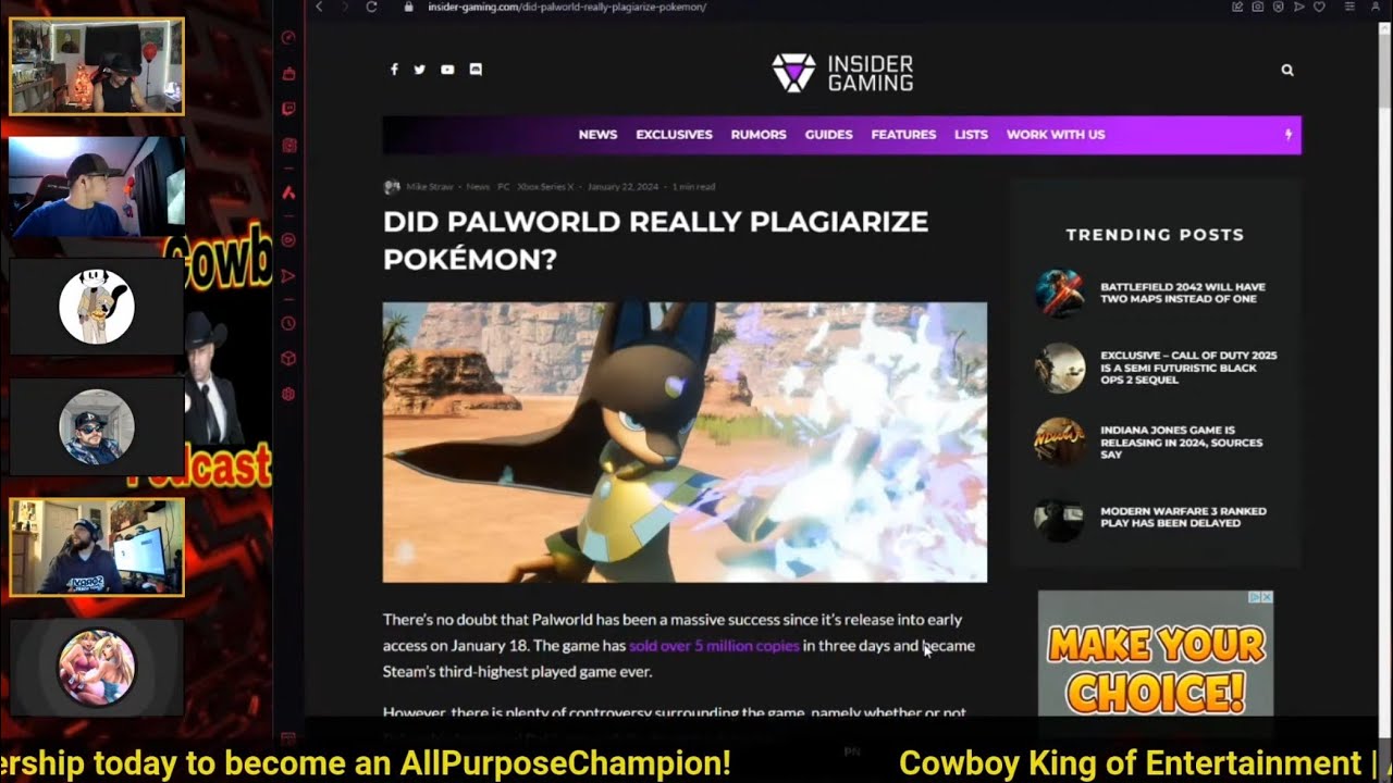 PalWorld Pokémon Ripoff | Indian Jones Xbox Best Game | PS Plus Better ...