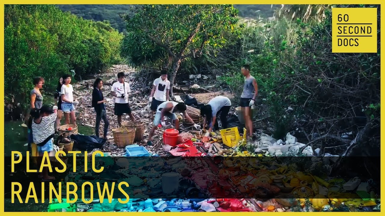 Rainbows Crafted From Plastic Trash // 60 Second Docs - YouTube