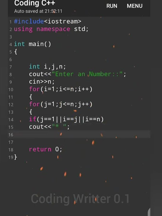 Cpp programming tutorial ll pattern tutorial video ll ️💯#coding #short #youtubeshorts - YouTube