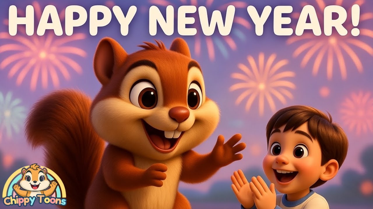 🎉 Happy New Year Everyone! | New Year Song for Kids 🐿️ - YouTube