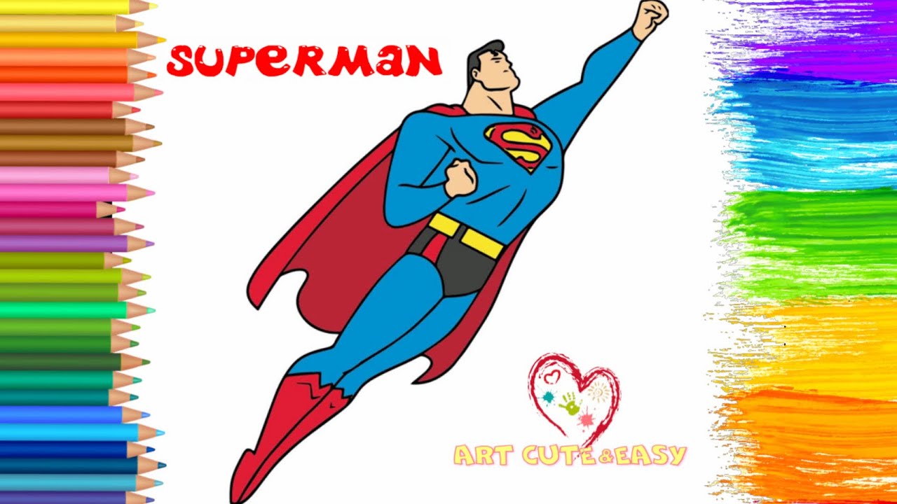 Draw Superman step by step easy - YouTube