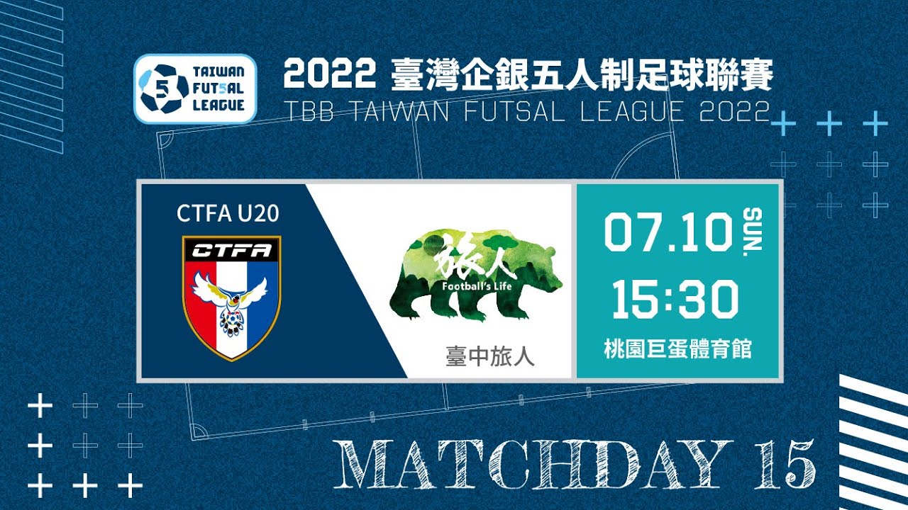2022臺灣企銀五人制足球聯賽第三循環第五輪 CTFA U20 VS 臺中旅人 - YouTube