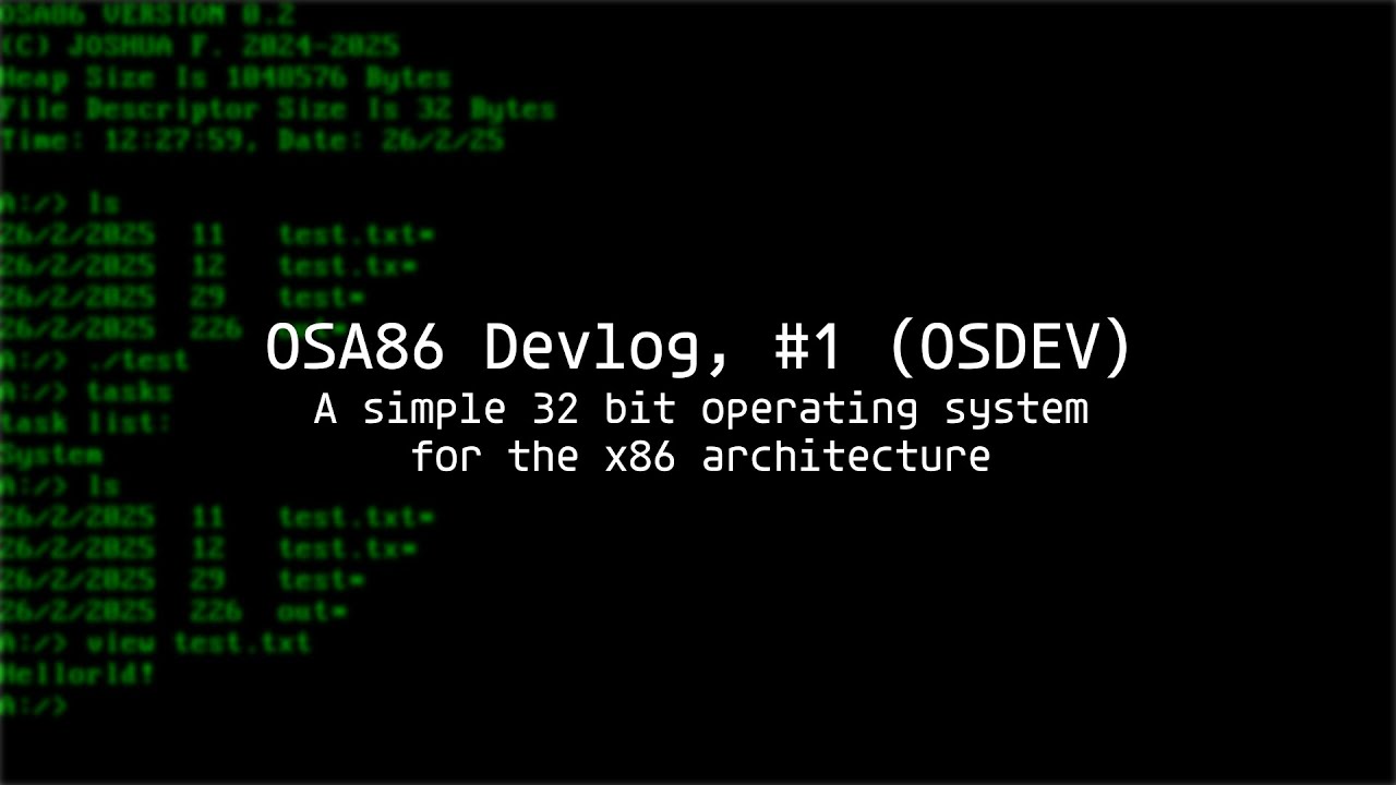 showcase of my custom 32 bit OS - YouTube