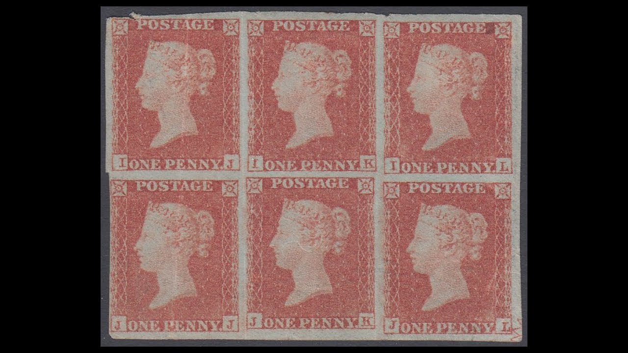 1841 1d red mint block of 6 - YouTube