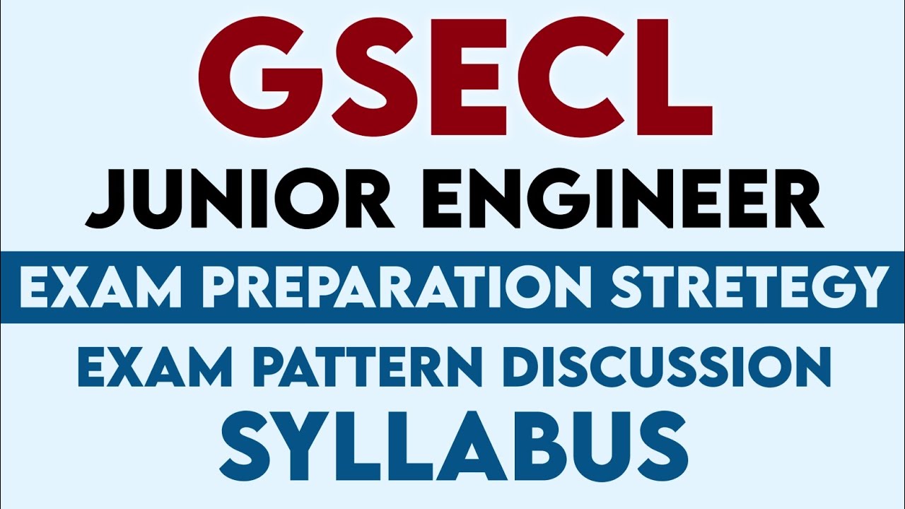 GSECL JE Syllabus and preparation stretegy #gsecl #gseclrecruitment #transientclasses - YouTube