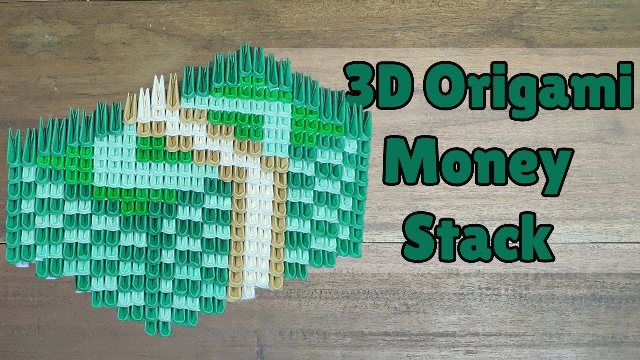 How to make Money Stack - 3D Origami (Step by step) - YouTube