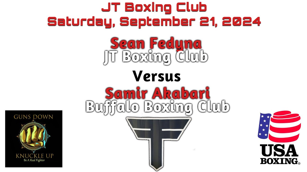JT Boxing Club(9/21/24) - Sean Fedyna vs. Samir Akabari - YouTube