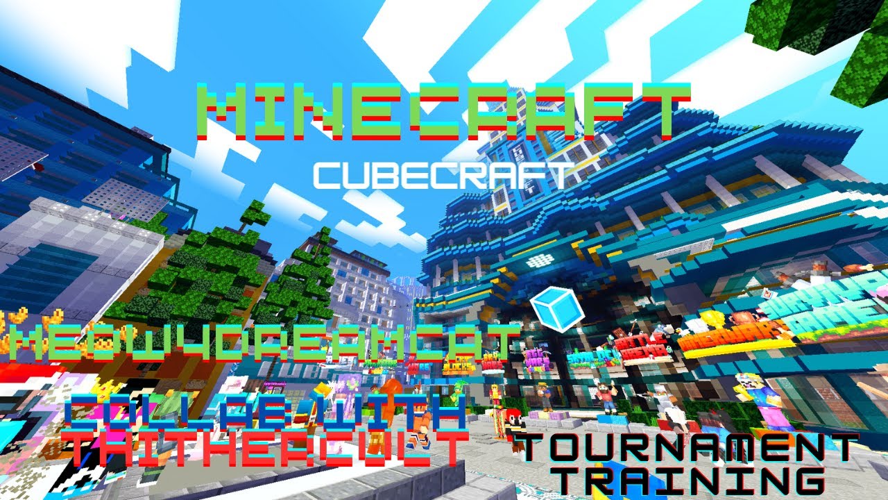 Minecraft on cubecraft (training for event) @Thither43 - YouTube