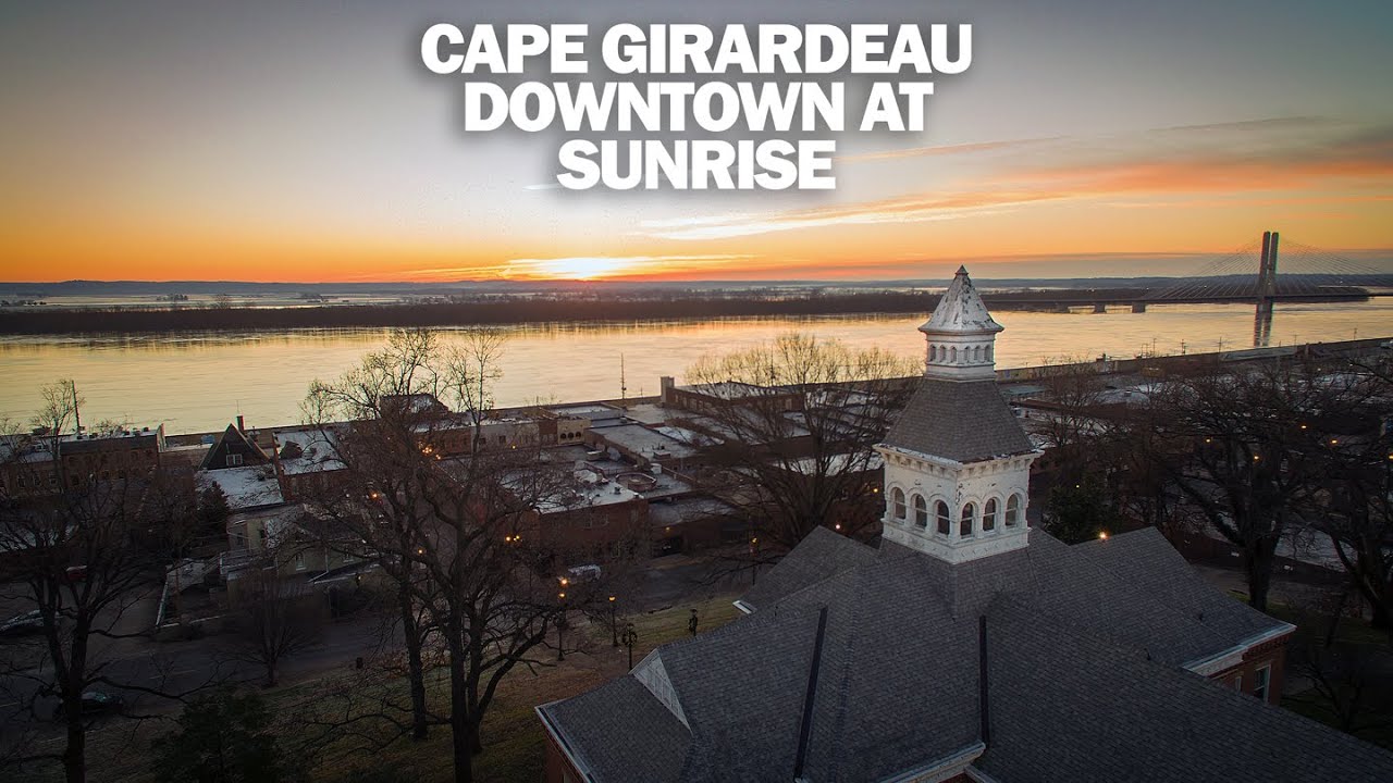 Downtown Cape Girardeau At Sunrise - Mississippi Flood 2016 - YouTube