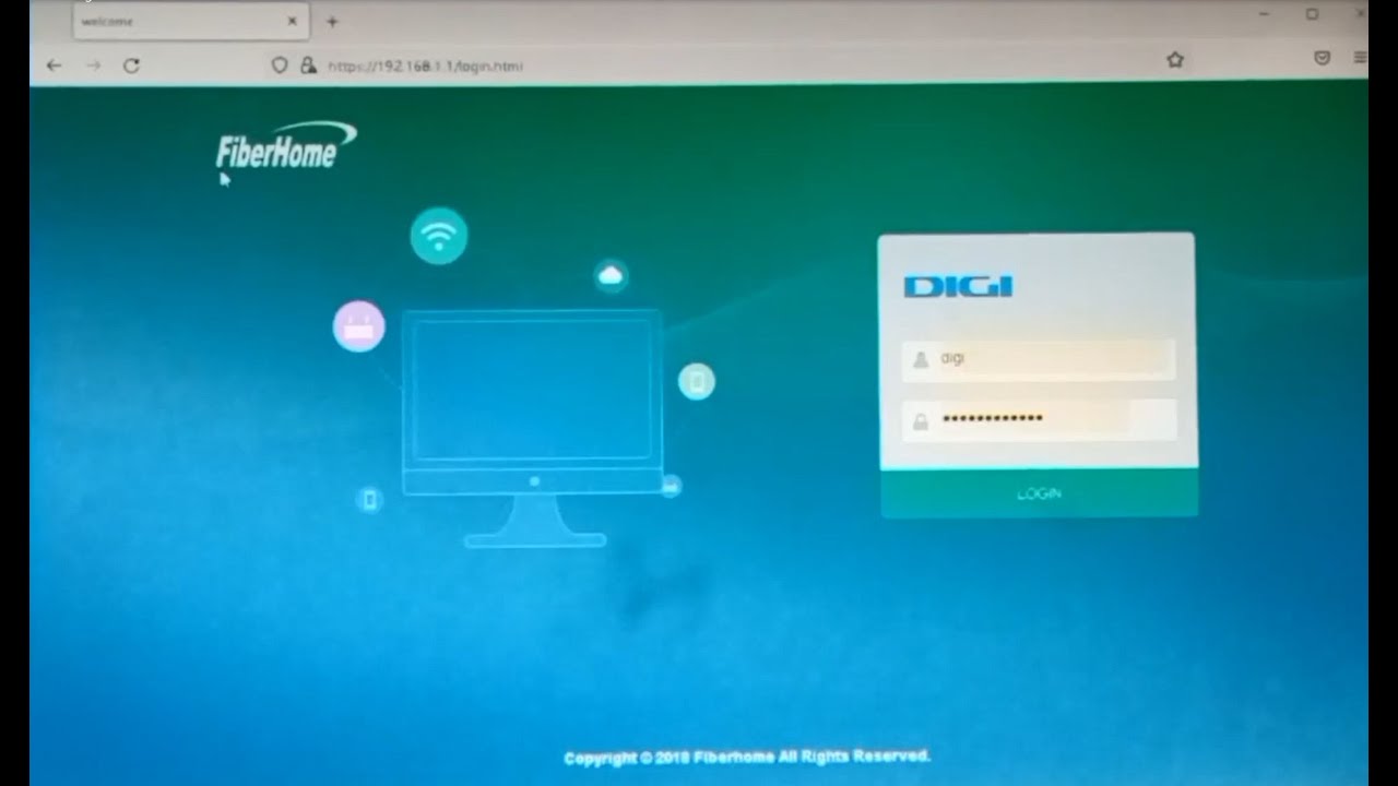 Cum accesăm adresa login ruter FiberHome de la Digi - YouTube