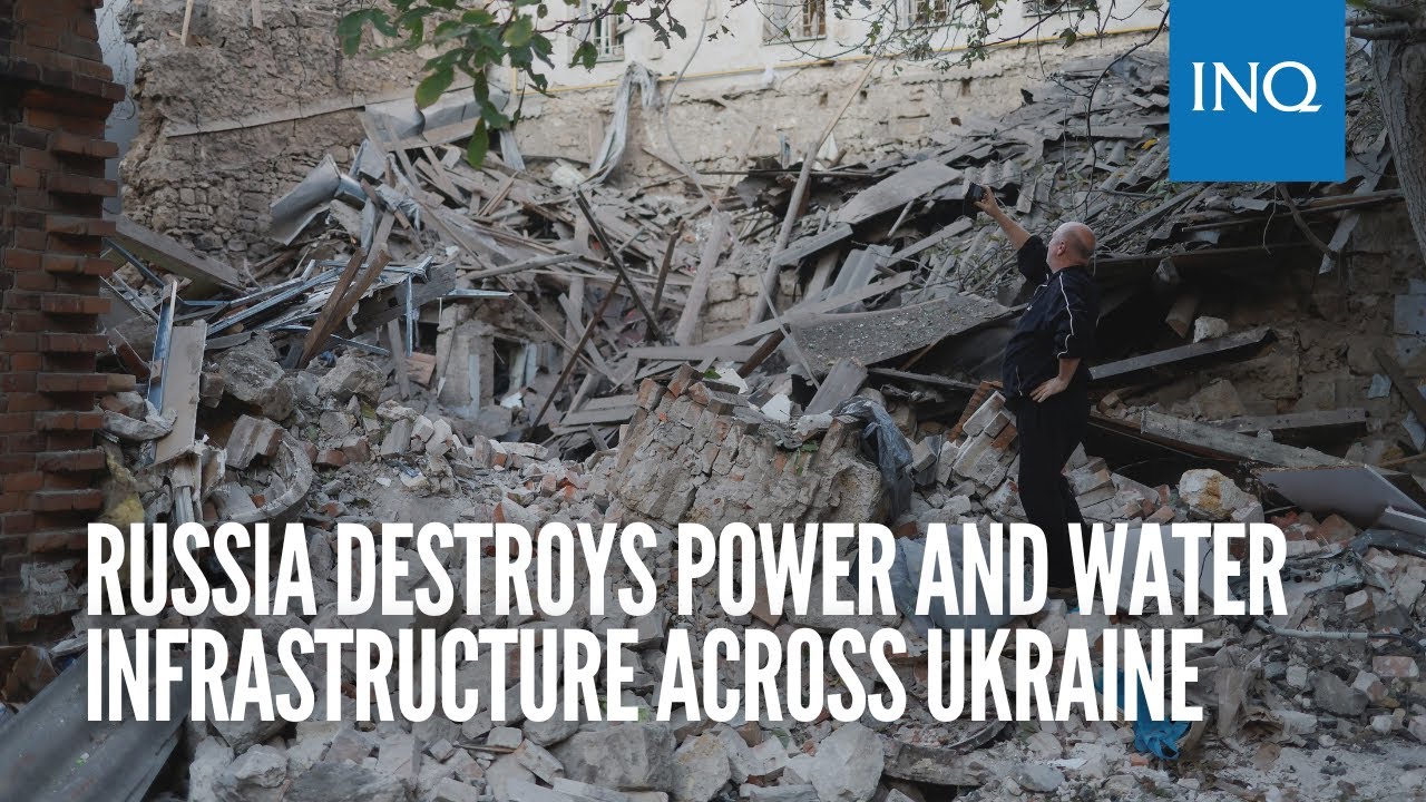 Russia destroys power and water infrastructure across Ukraine - YouTube