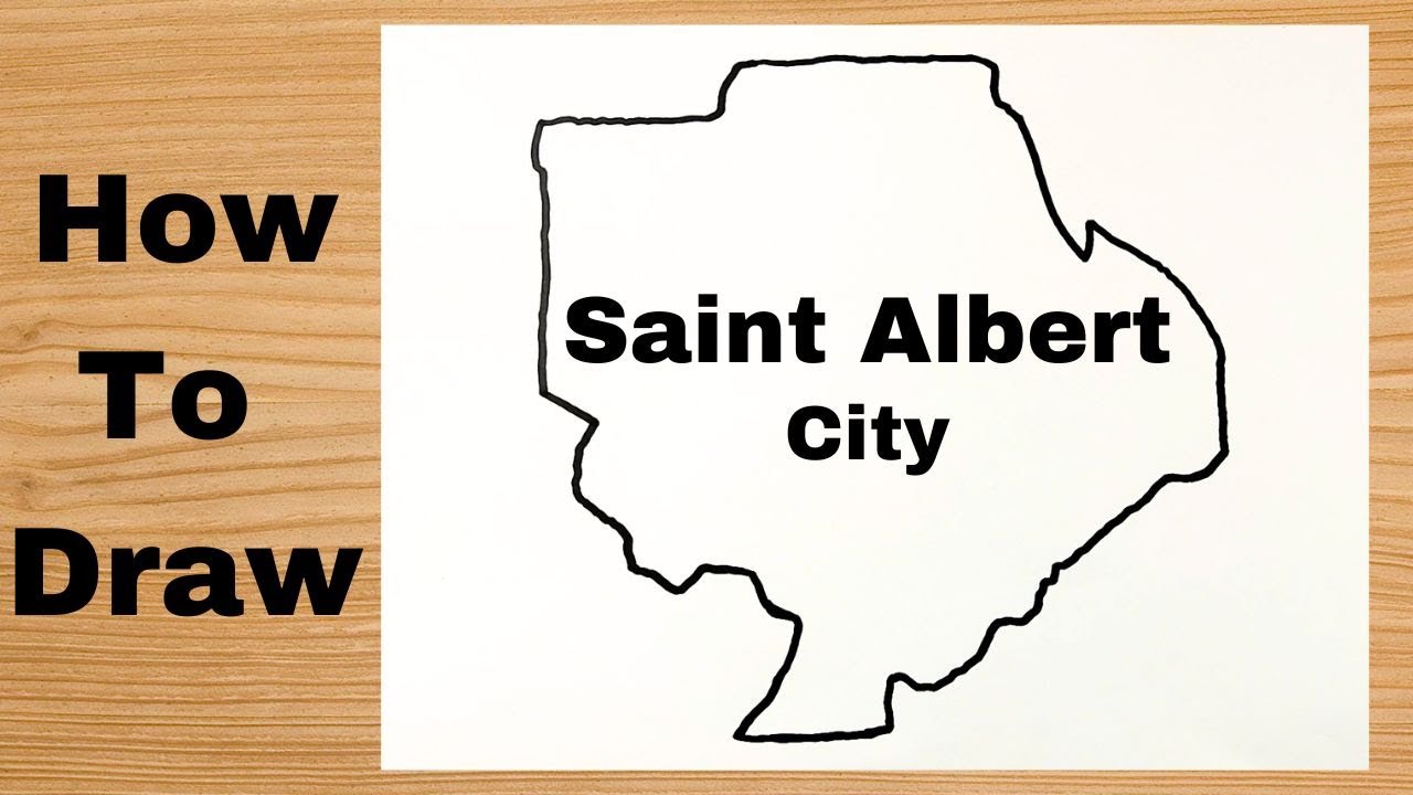 Drawing Saint Albert City Map - Canada - YouTube