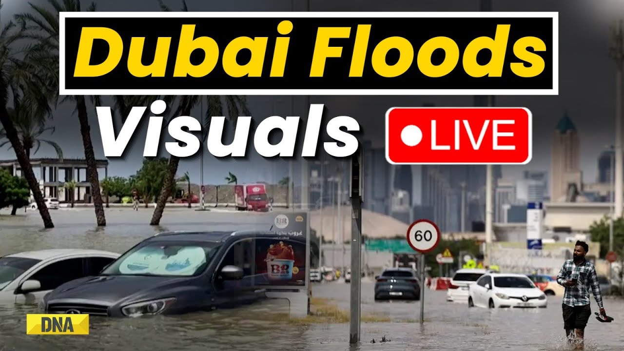 LIVE: Dubai Floods | Heavy Artificial Rain Stops Dubai! | Dubai Flood ...