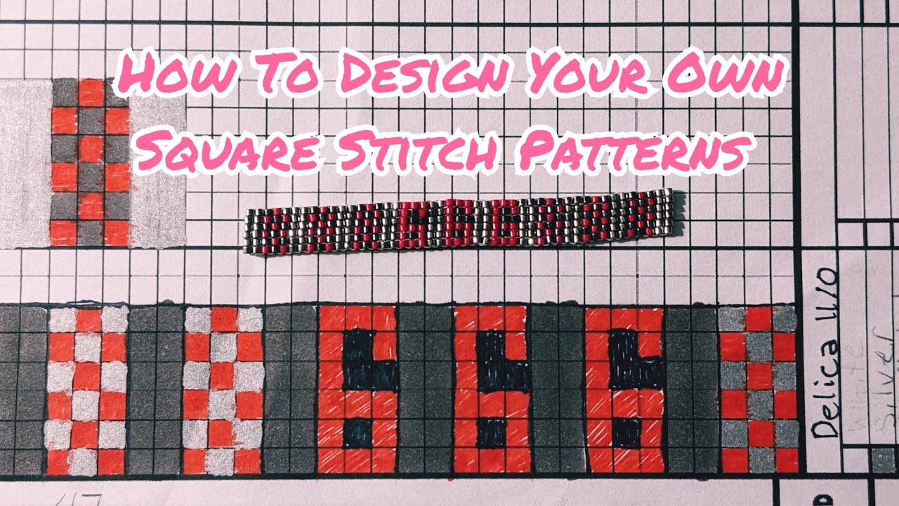 How To Design Square Stitch Patterns (Angel Number 666) - YouTube