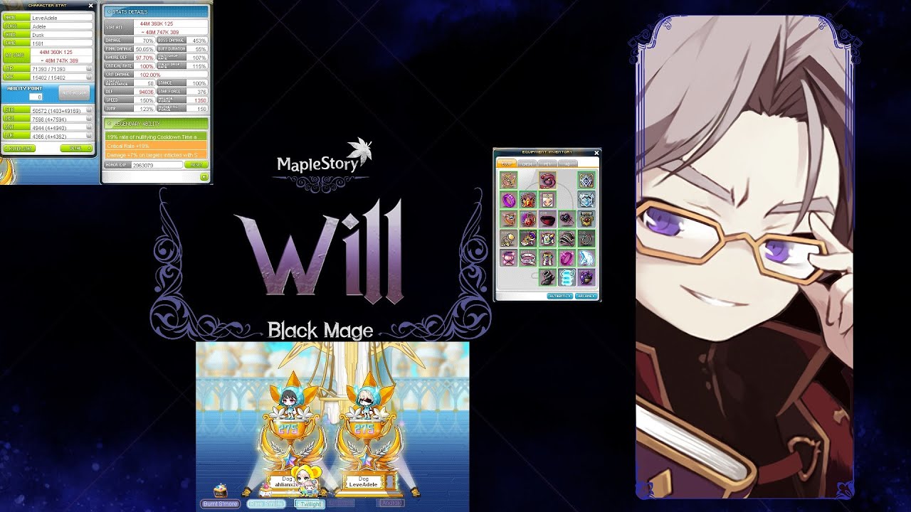 [MapleSEA Aquila] Adele Genesis Weapon Liberation Quest: Will (6/8) + Equipment Update ...