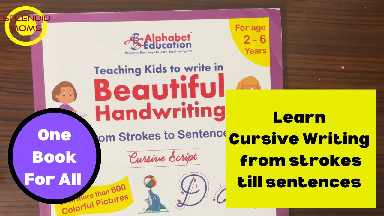 Cursive Writing Book with STROKES LETTERS WORDS and SENTENCES - YouTube