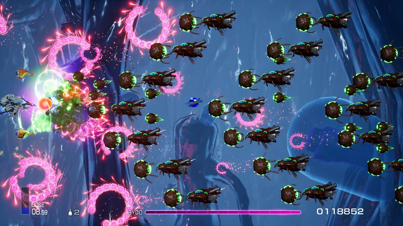 R-Type Final 2 - Final Wave Cannon Vs Wall of Bydo Ships - YouTube