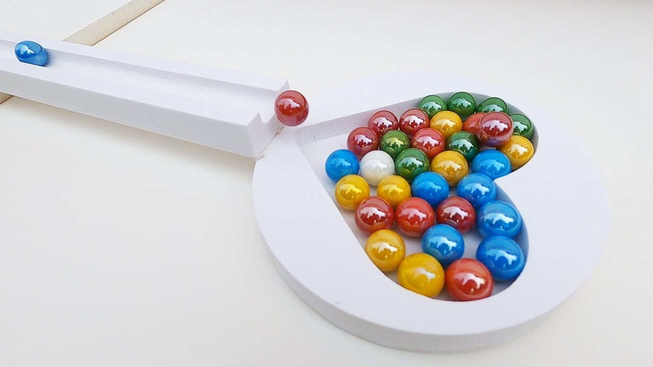 Colorful Marble Run Race ASMR Amakandu Heart - YouTube