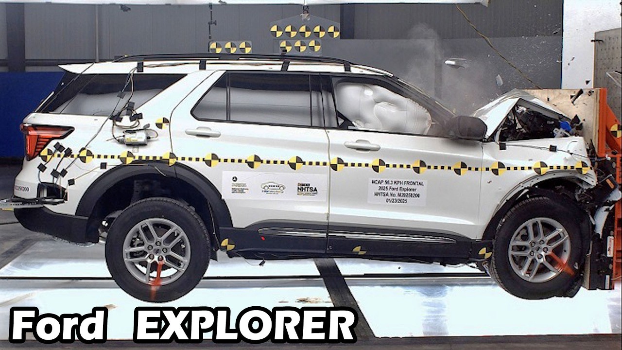 Ford EXPLORER 2025 frontal crash test - YouTube