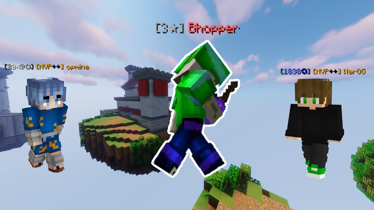 Beating WarOG, opmine, and a BHOPPER | BedWars Castle - YouTube