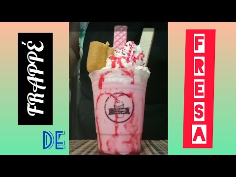 FRAPPÉ DE FRESA... Super DELICIOSO, Fácil, rápido y económico para ...