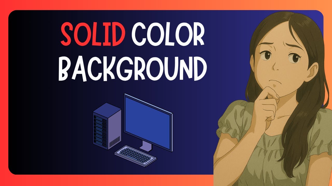 How To CHANGE Desktop Background to Plain or Solid Color - EASY - YouTube