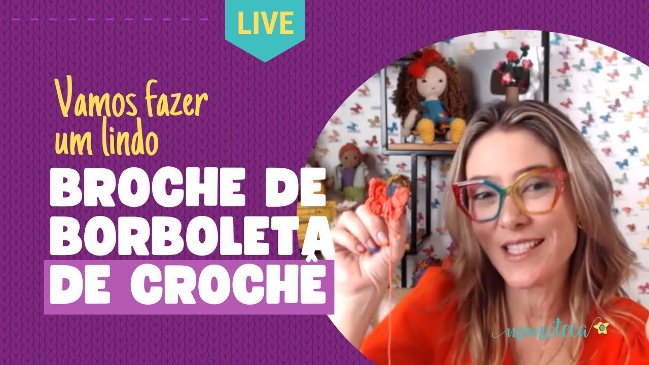 Vamos fazer um broche de borboleta de crochê? - YouTube