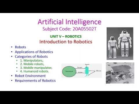 Introduction to Robotics-Artificial Intelligence-UNIT 5-Robotics ...