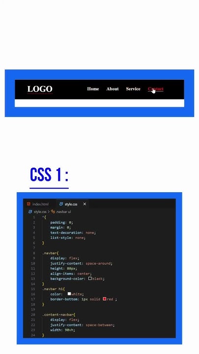 How to create a navbar (HTML CSS) #html #css3 #html5 #css #development #frontend #backend #js ...