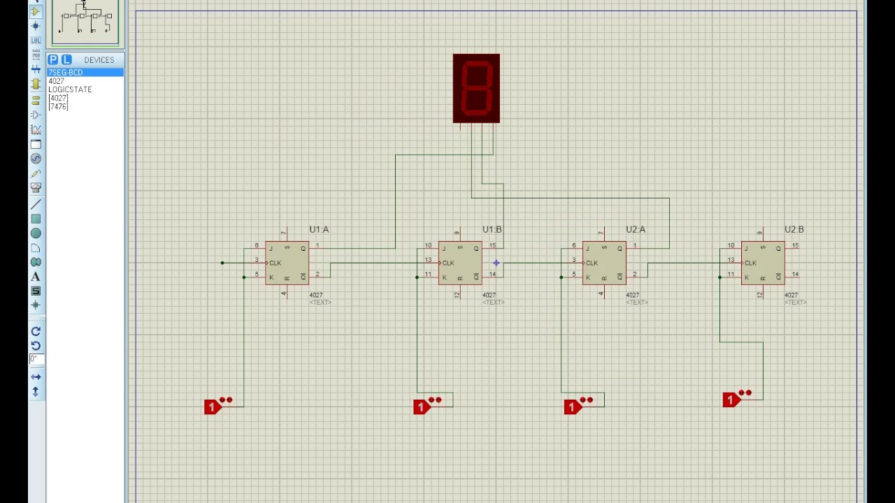 Compteur/Décompteur asynchrone modulo 16 [front MONTANT] - YouTube