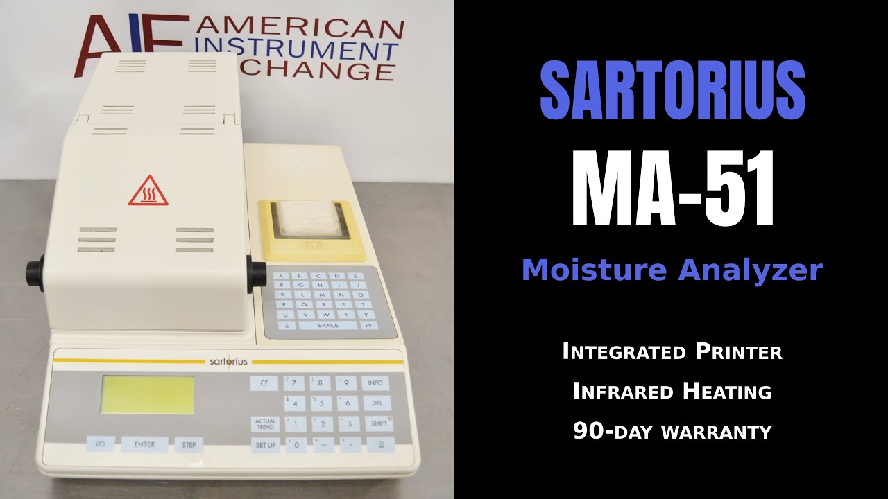 Sartorius MA-51 moisture analyzer (Item - 0735A Balance) - YouTube
