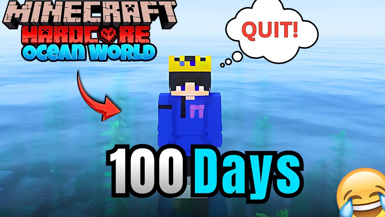Can I Survive 100 Days in an Ocean Only World in Minecraft 😳 - YouTube