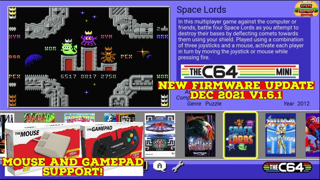 C64 Mini Firmware Update Dec 2021 - Mouse/Gamepad Support! New Game ...