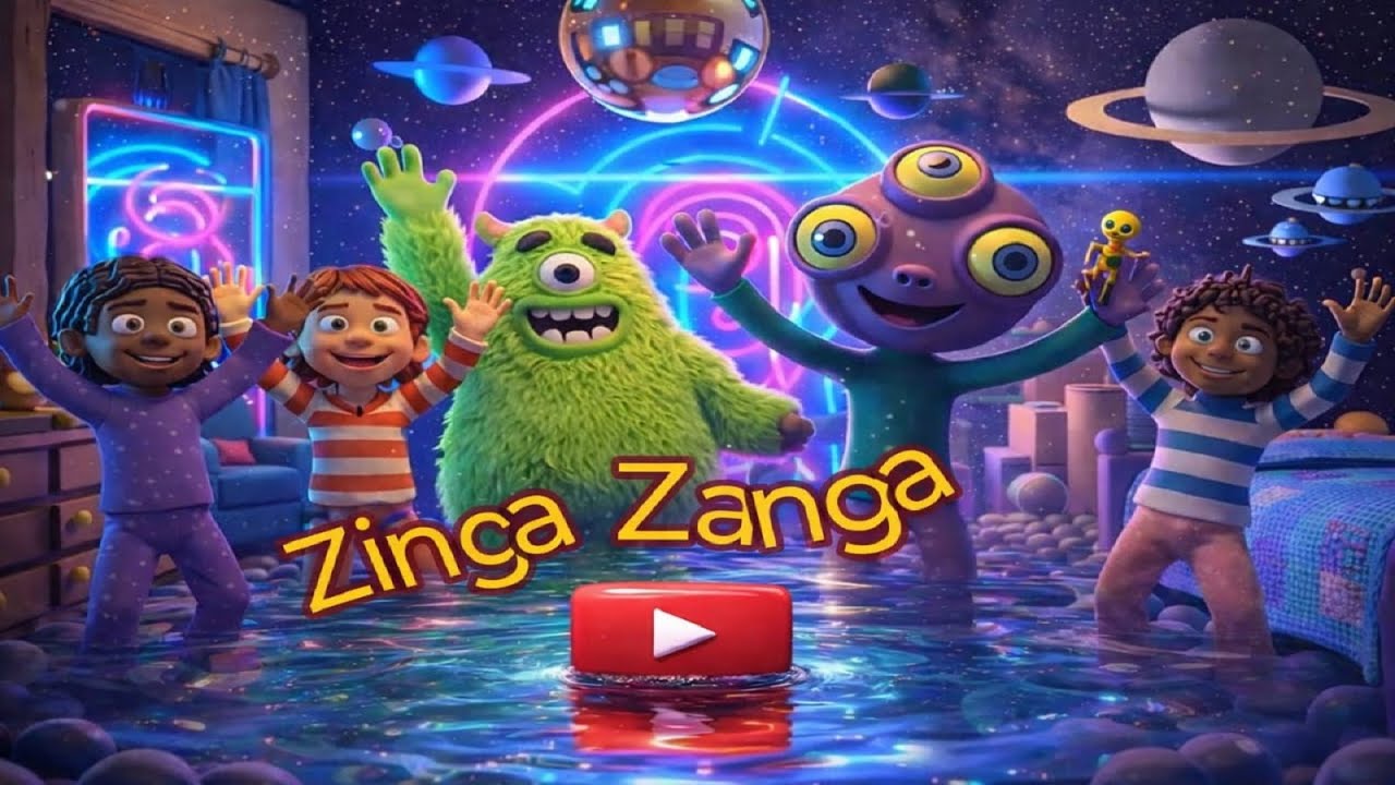 Something Is In My Room! 🚪 Zinga Zanga Alien Song for Kids | English ...