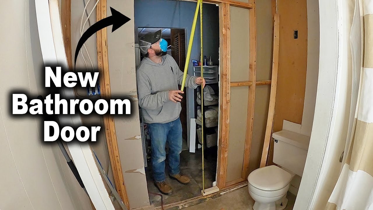 How to Frame a New Interior Door | Reversing Door Swing - YouTube