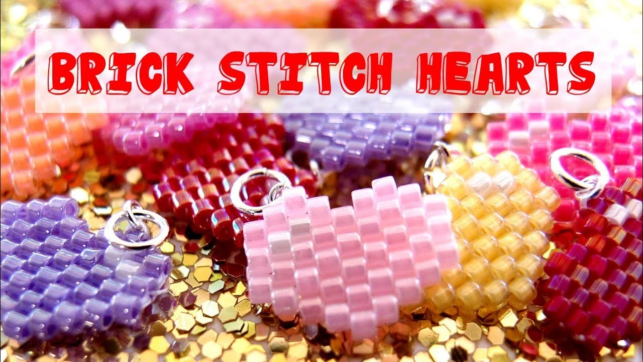 Brick Stitch Heart Demonstration - YouTube