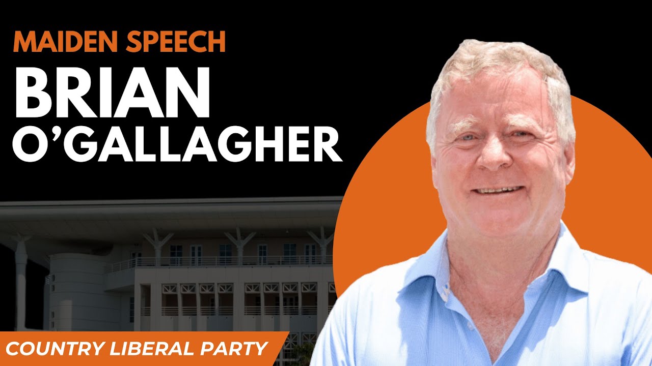 Brian O'Gallagher (CLP) gives his maiden speech to NT Parliament 15/10 ...