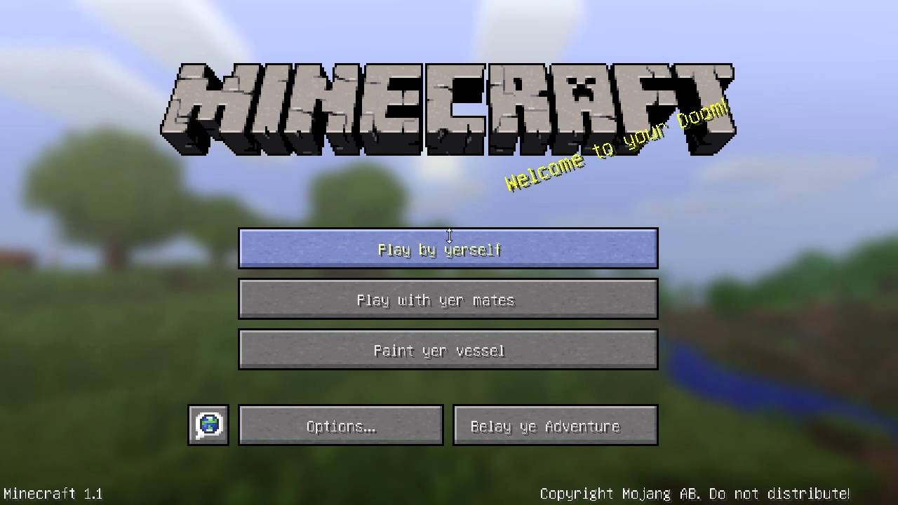 Minecraft 1 1 Easter Egg Pirate Speak YouTube Minecraft 1 1 Easter Egg Pirate Speak YouTube
