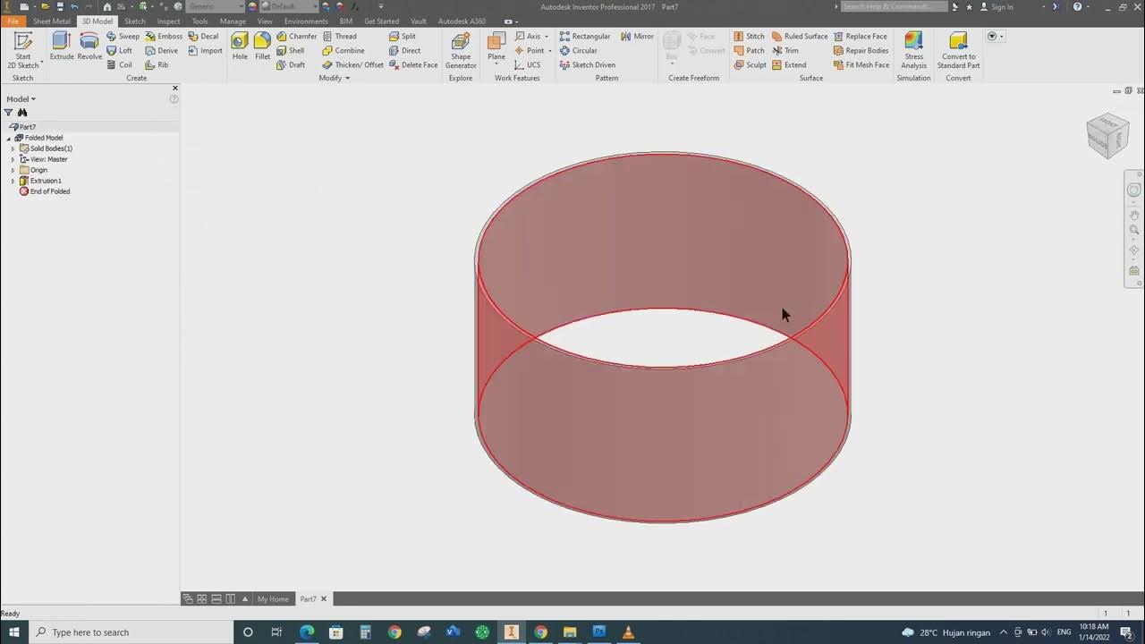 Cara penggunaan 'RIP COMMAND' di Inventor - YouTube
