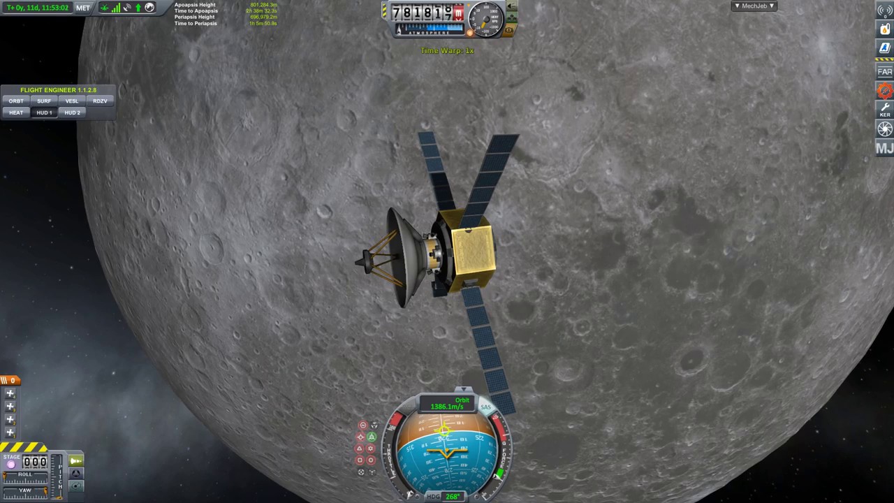Kerbal Space Program & Real Solar System #2: Выход на орбиту луны - YouTube