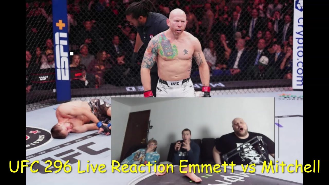 UFC 296 Live Reaction Emmett vs Mitchell - YouTube