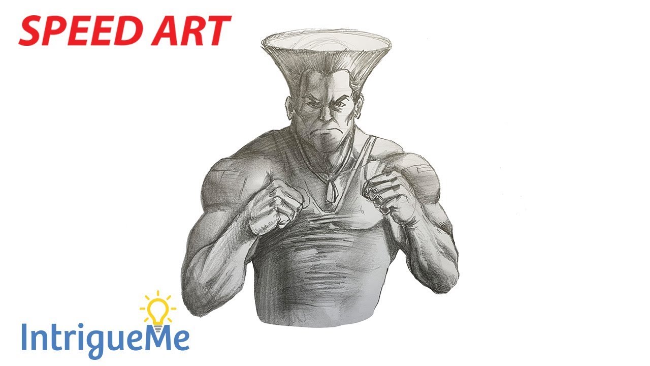 How to Draw Guile from Street Fighter (Speed Art) - YouTube