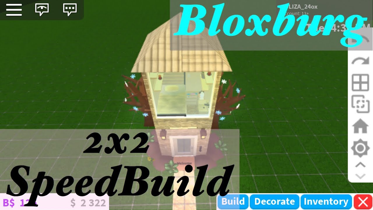 [Roblox Bloxburg] 2x2 Speed Build - YouTube