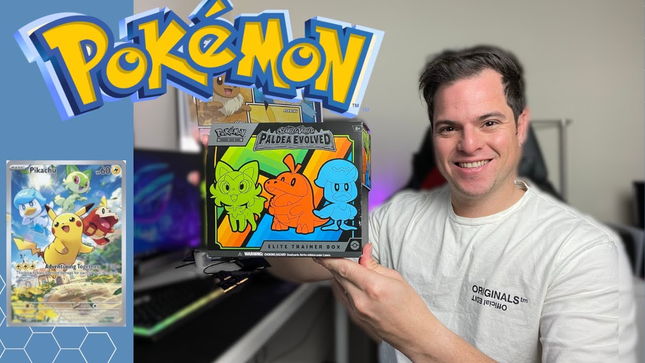 Opening a Pokémon Paldea Evolved Elite Trainer Box! Pikachu Promo card ...