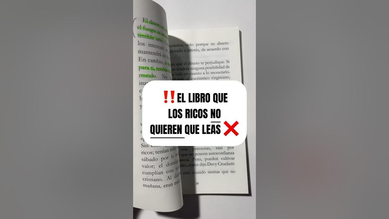 📚 EL LIBRO QUE LOS RICOS NO QUIEREN QUE LEAS #educacionfinanciera #desarrollopersonal Publi ...